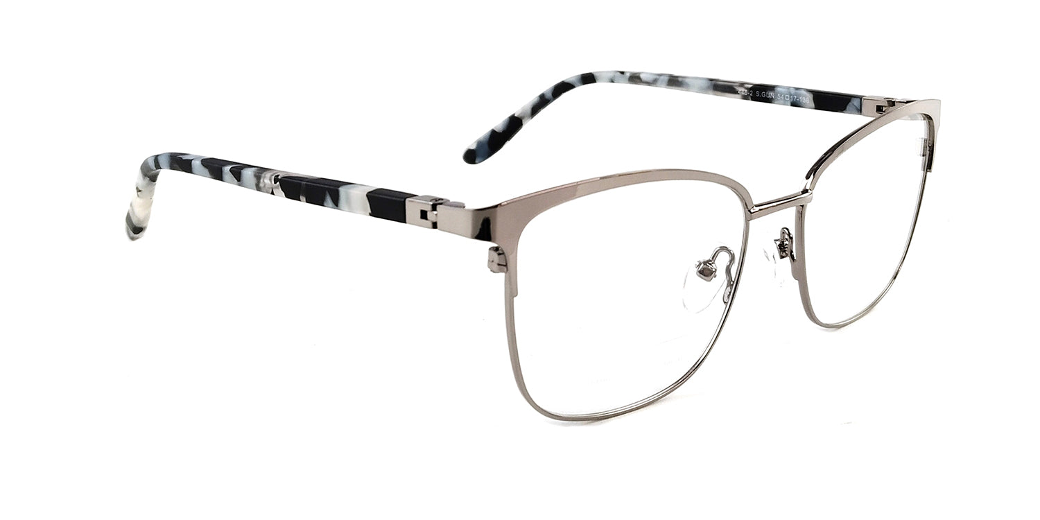 RA446-2N | Women | Shiny Gun | Metal Glasses